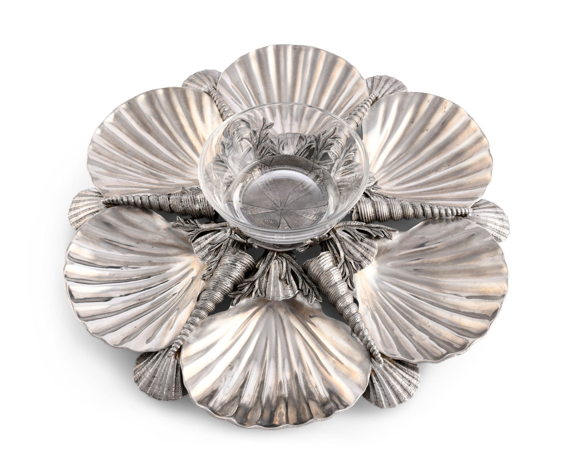Pewter Marine Life Serving Tray | Coastal Decor | Decorative Trays ...
