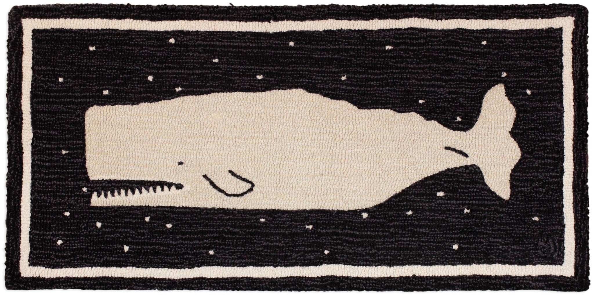 Starry Night Whale Hooked Wool Rug | Nautical Decor | Rugs– Squan ...