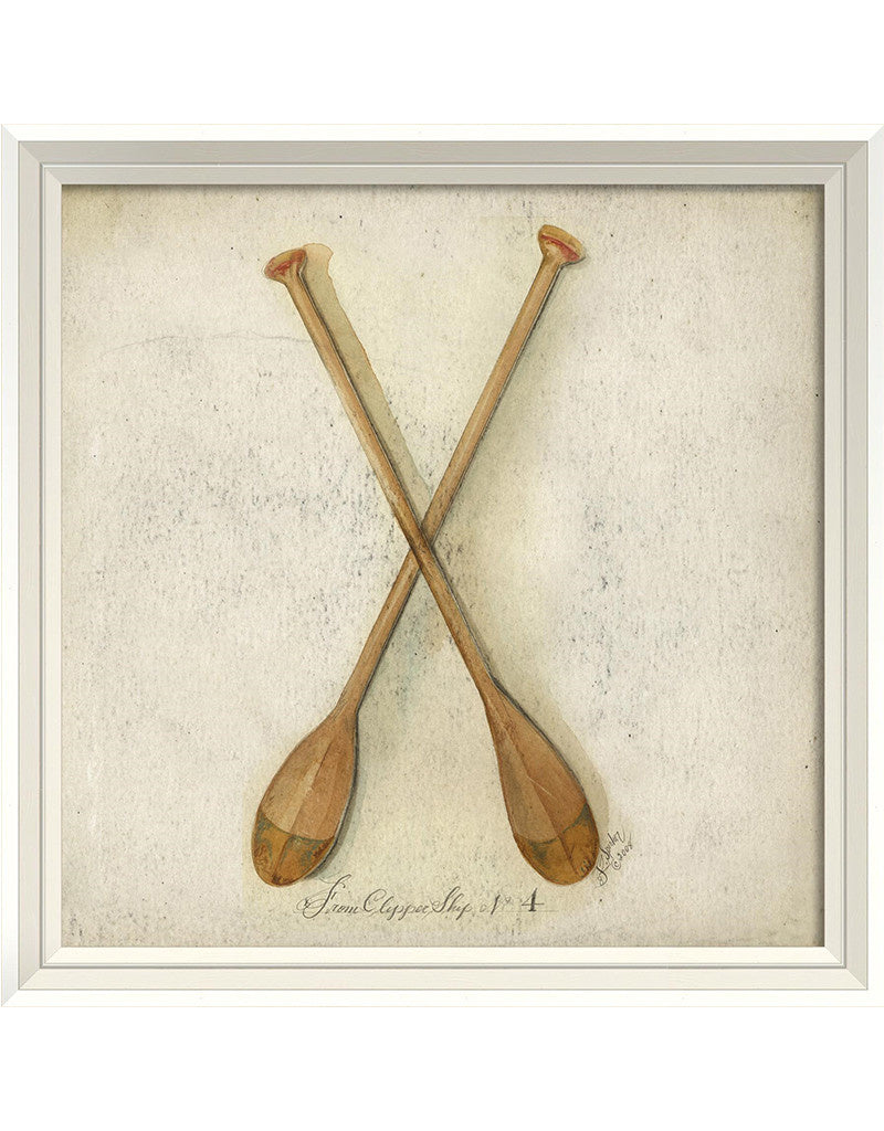Paddles Framed Print - Nautical Decor - Wall Art– Squan Trading Company
